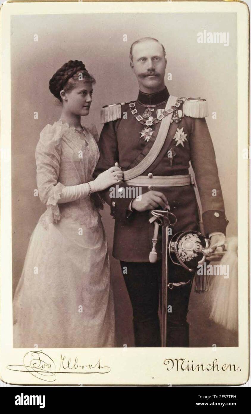 Princess Louise of Orléans with Prince Alfons of Bavaria Stock Photo ...