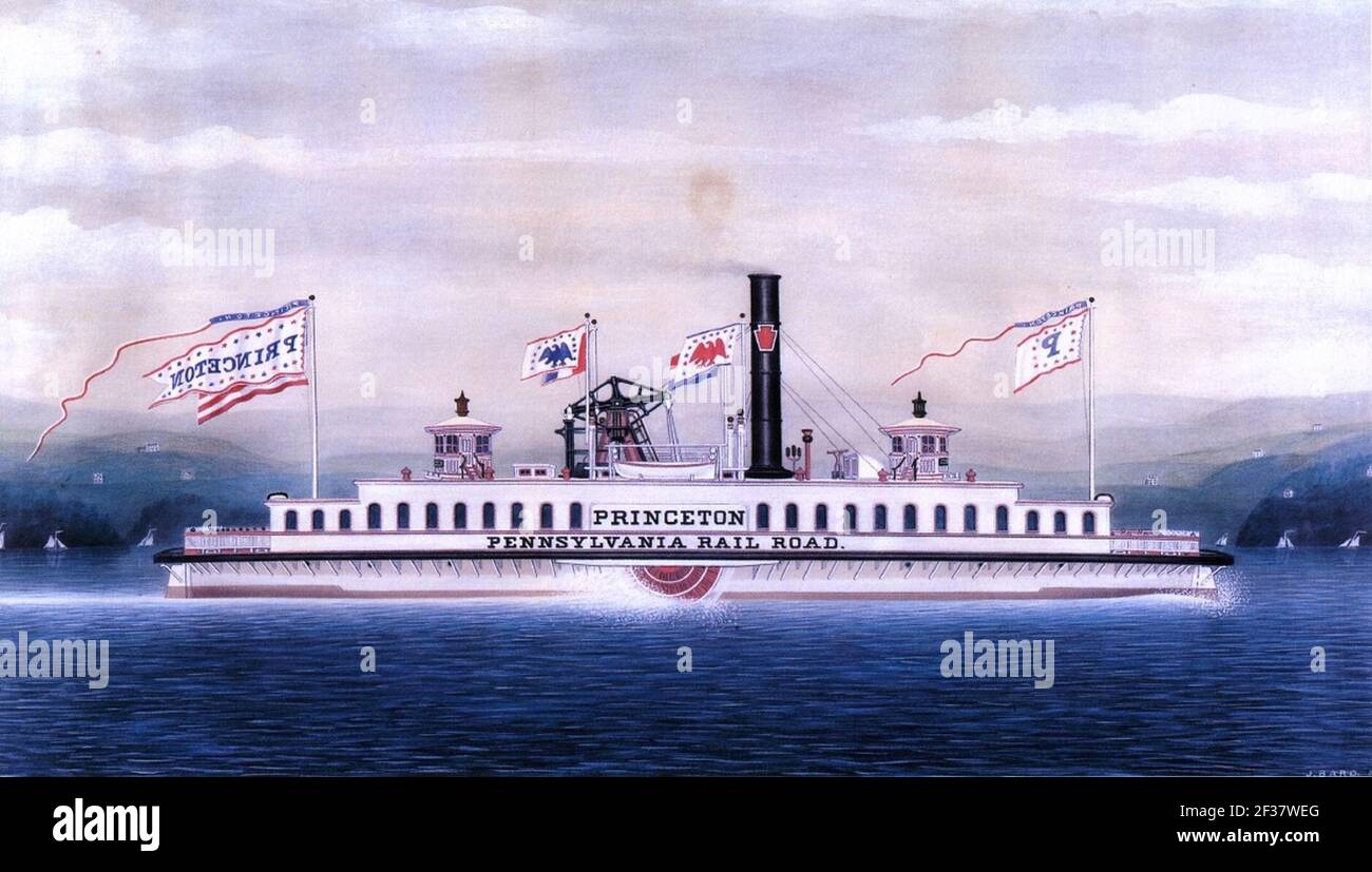 Princeton (steam ferry 1880 Stock Photo - Alamy