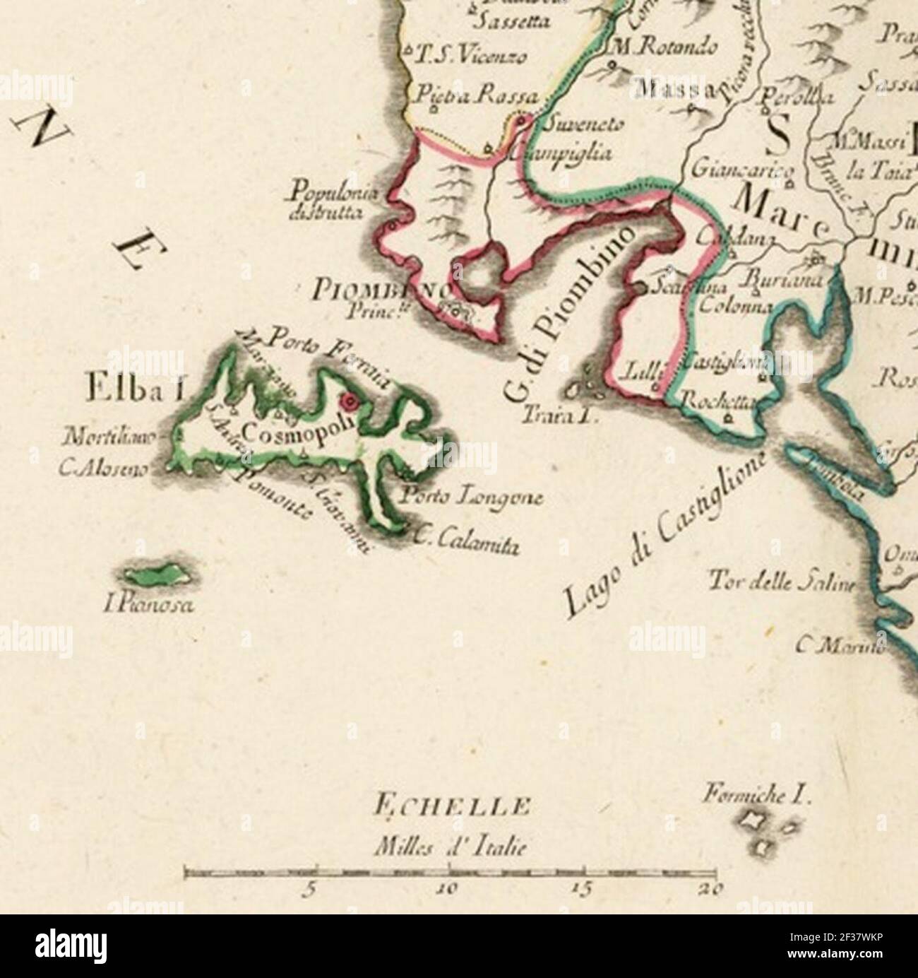 Principality of Piombino & Elba 1776 Stock Photo - Alamy