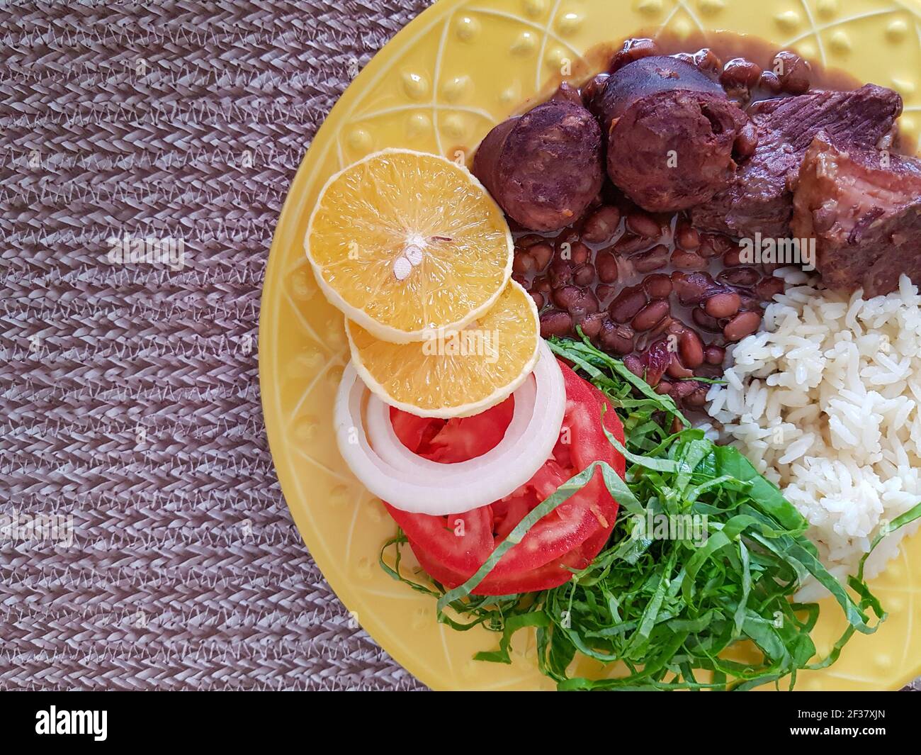 Feijoada dish of typical Brazilian food Top view Stock Photo - Alamy