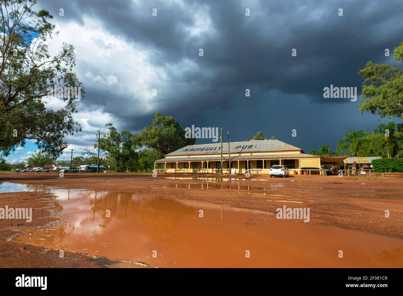 The Nindigully Pub, a famous historic remote Outback pub, during a ...