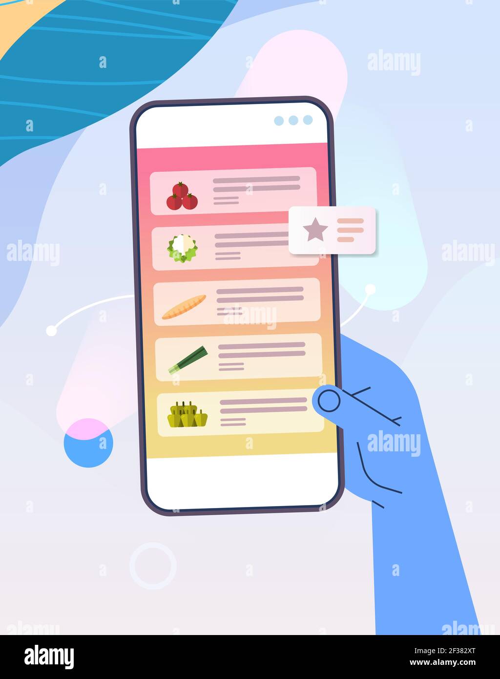 human hand using mobile app for ordering groceries fast delivery online ...