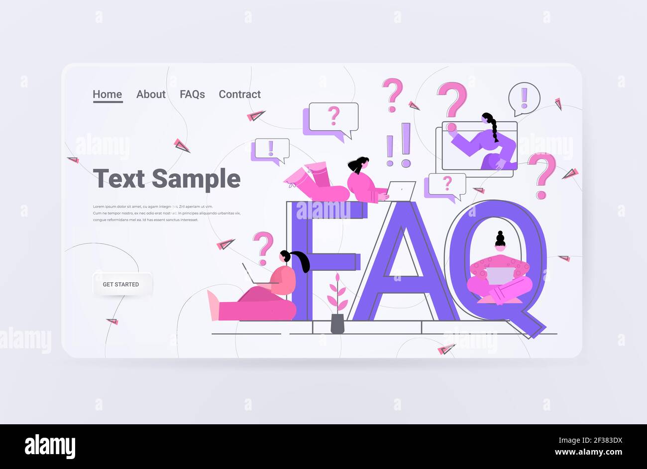 teamwork business concept with questions and answer pictogram vector ...