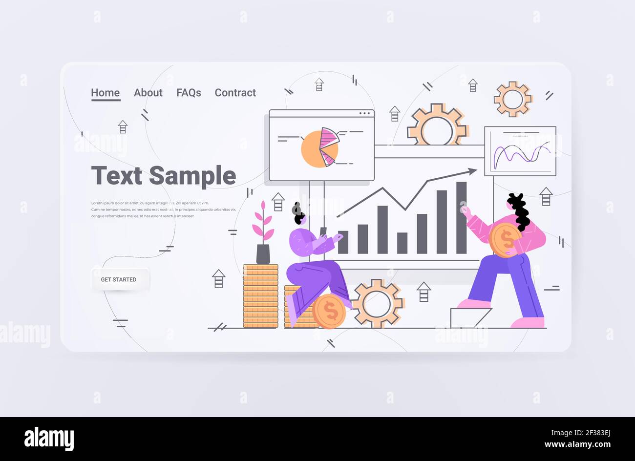 businesswomen analyzing charts and graphs data analysis process digital ...