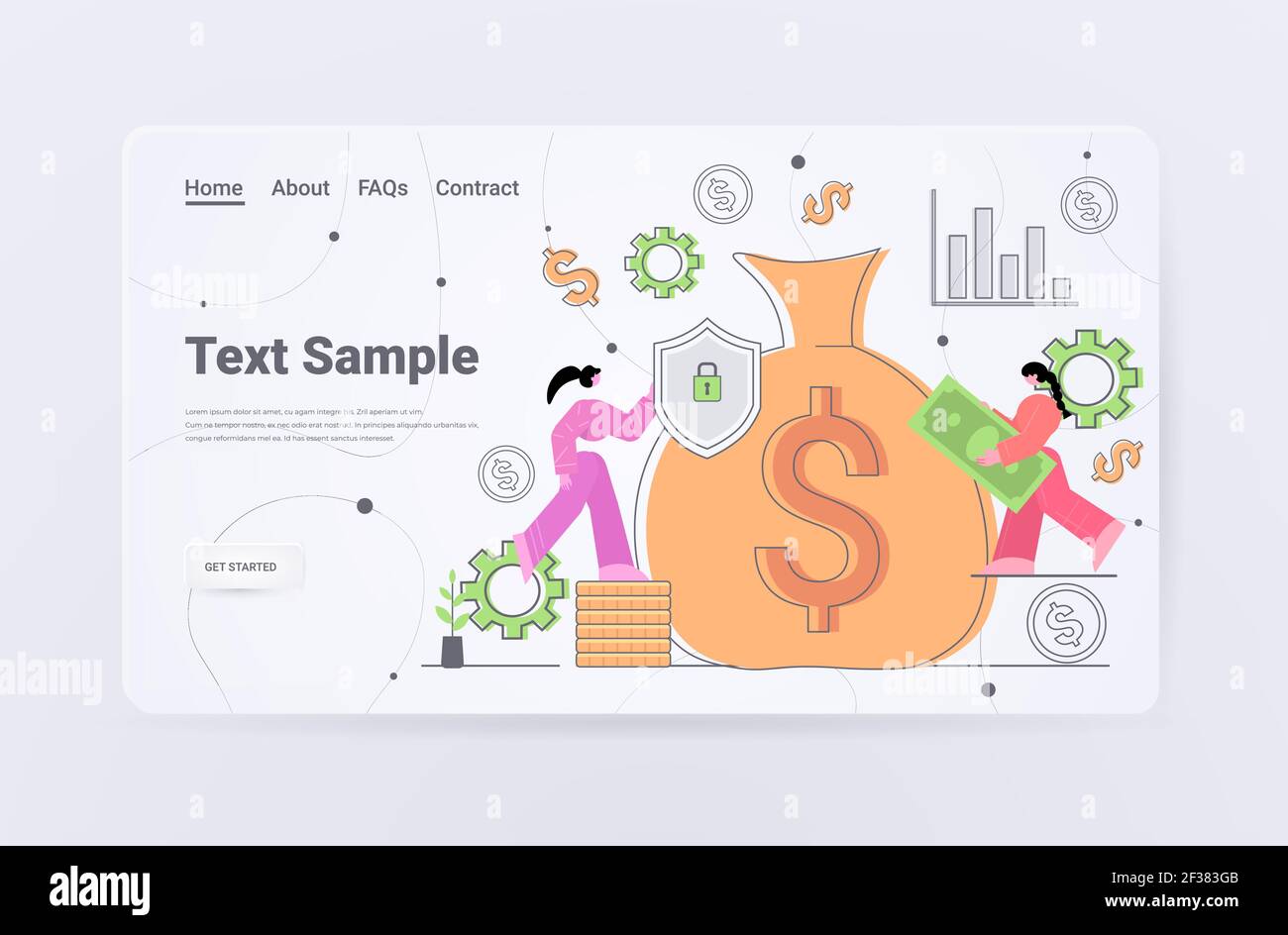 businesspeople saving money getting profit high income teamwork ...