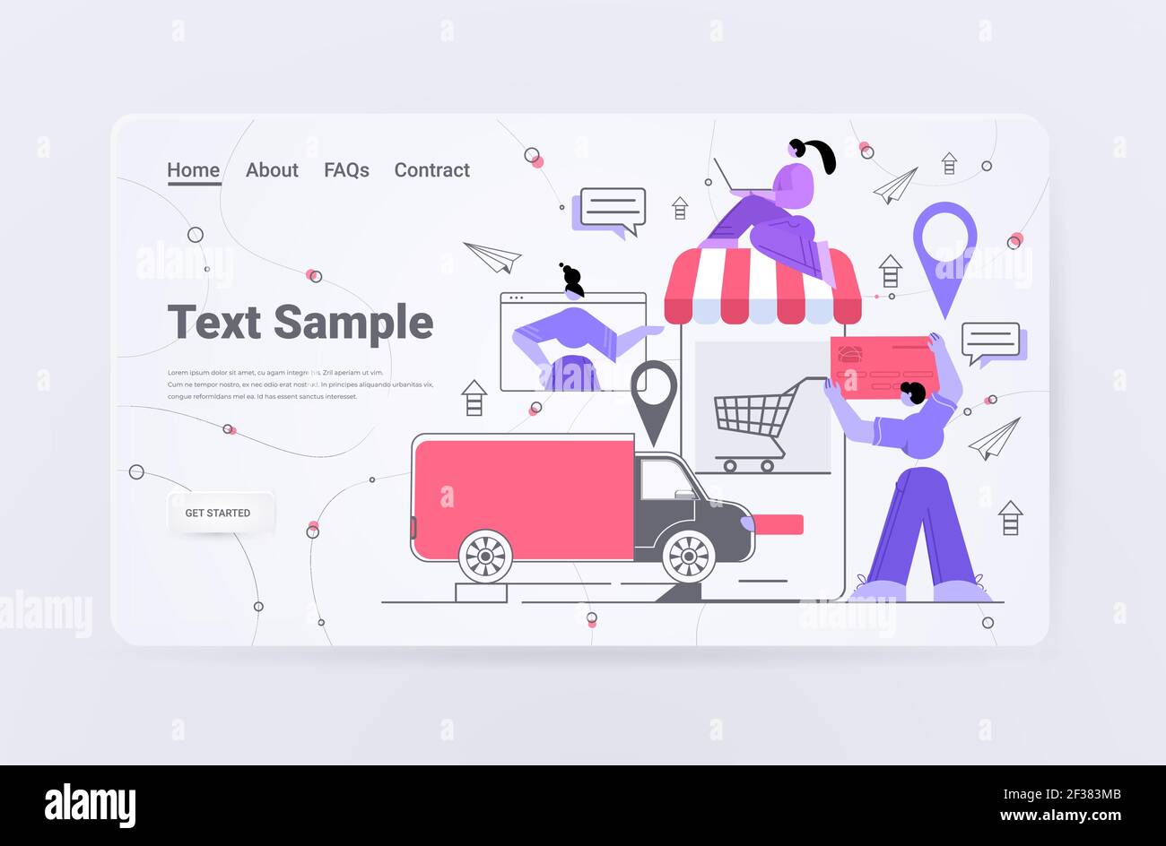 Delivering the goods cartoon Stock Vector Images - Alamy