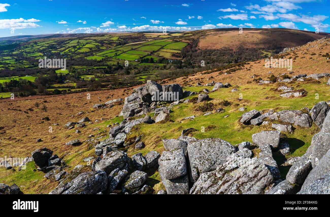 Panoramic view dartmoor national park hi-res stock photography and ...