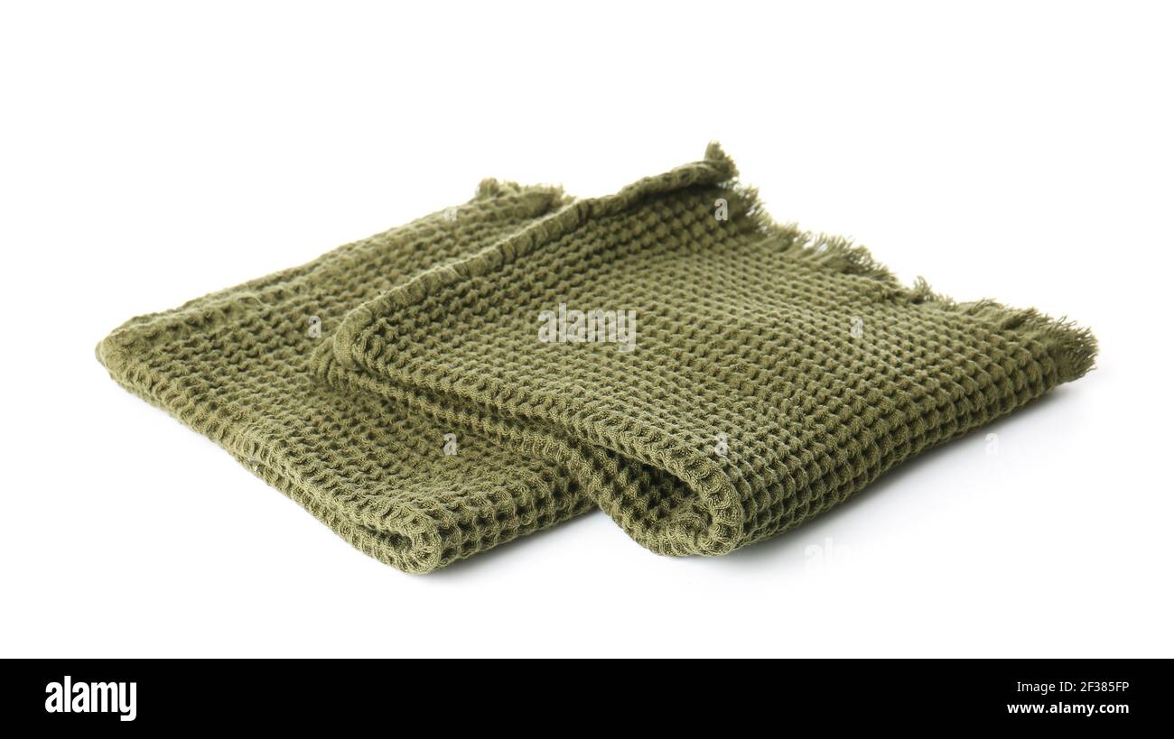 Clean napkins on white background Stock Photo - Alamy