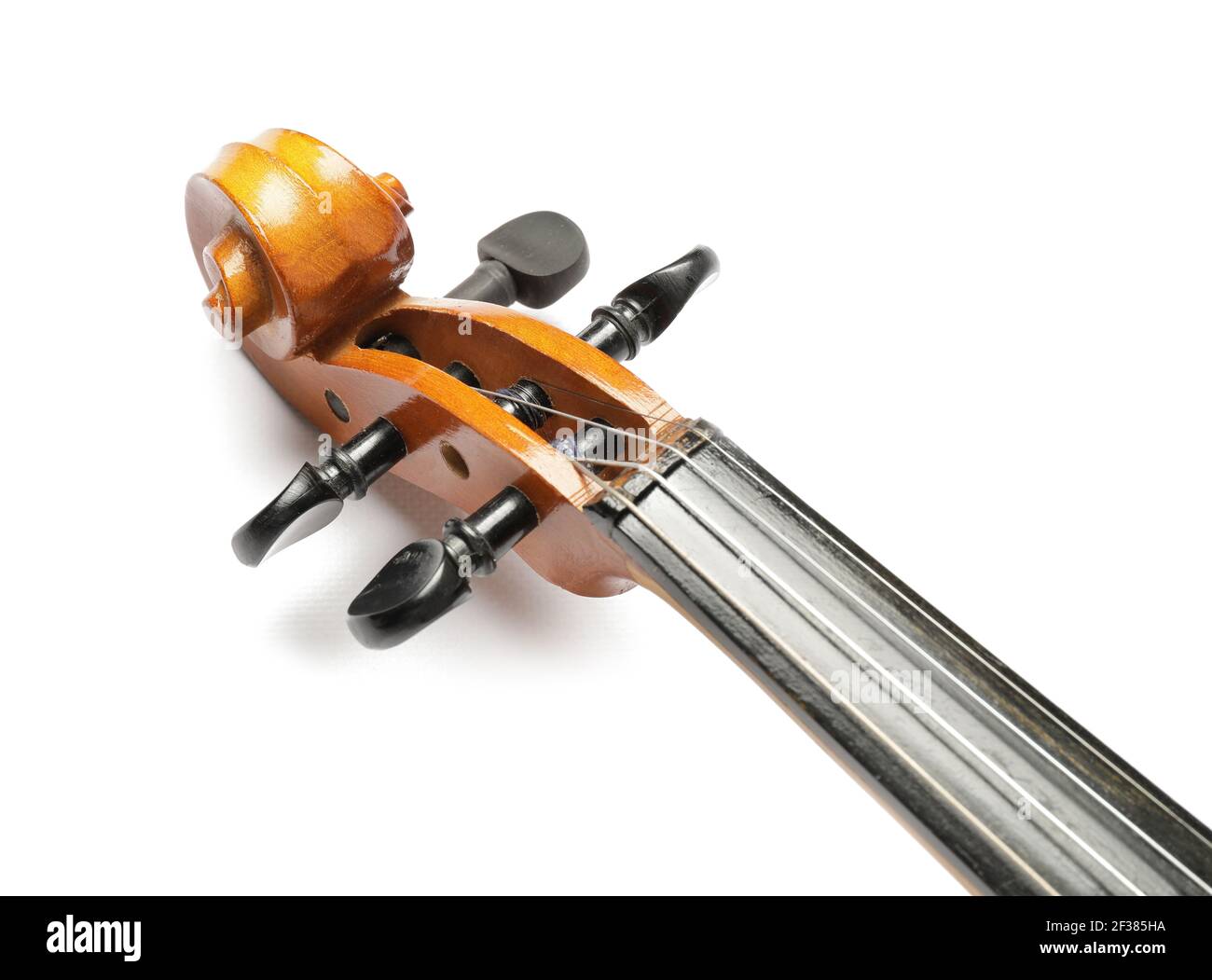 Beautiful violin on white background, closeup Stock Photo - Alamy