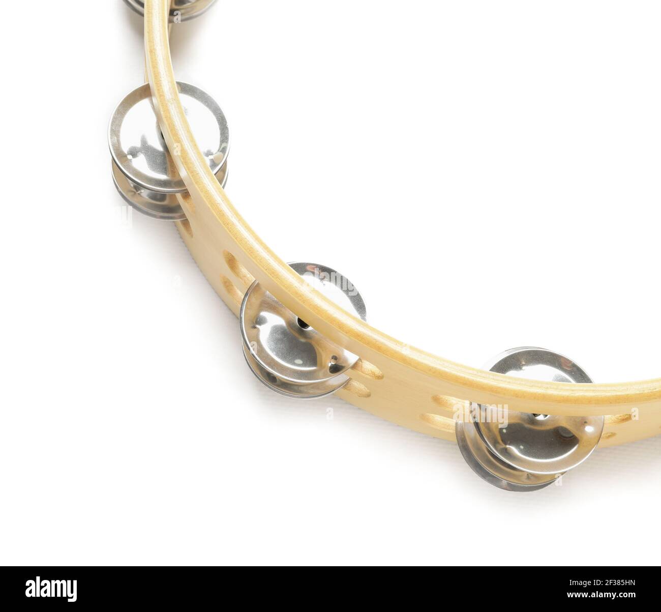 Stylish tambourine on white background, closeup Stock Photo - Alamy