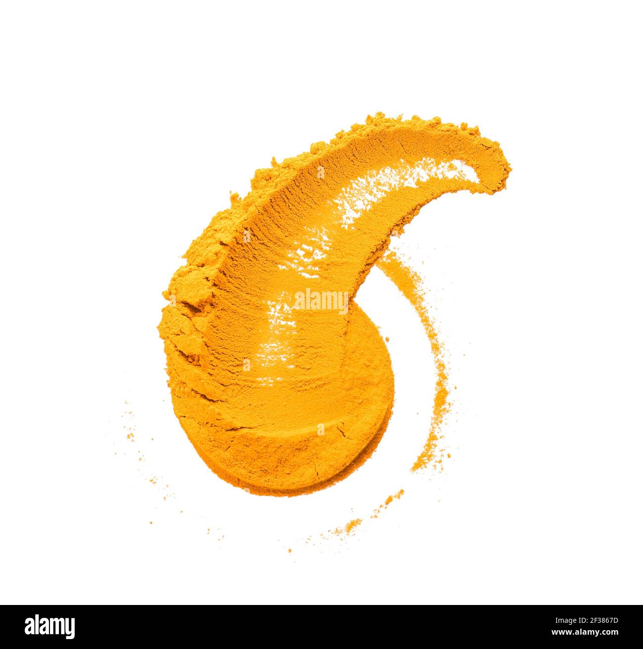 Turmeric powder on white background Stock Photo - Alamy