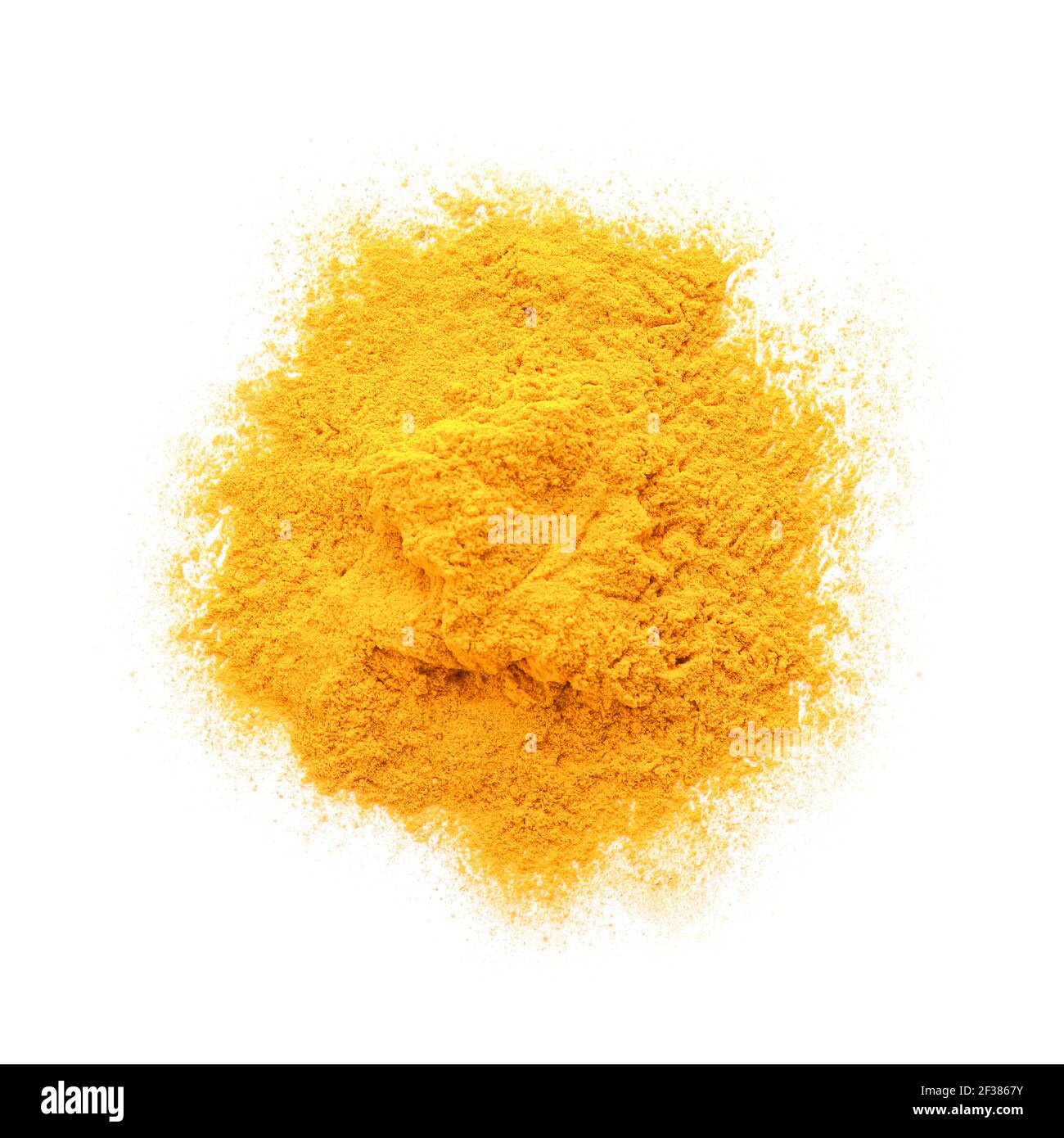 Heap of turmeric powder on white background Stock Photo - Alamy