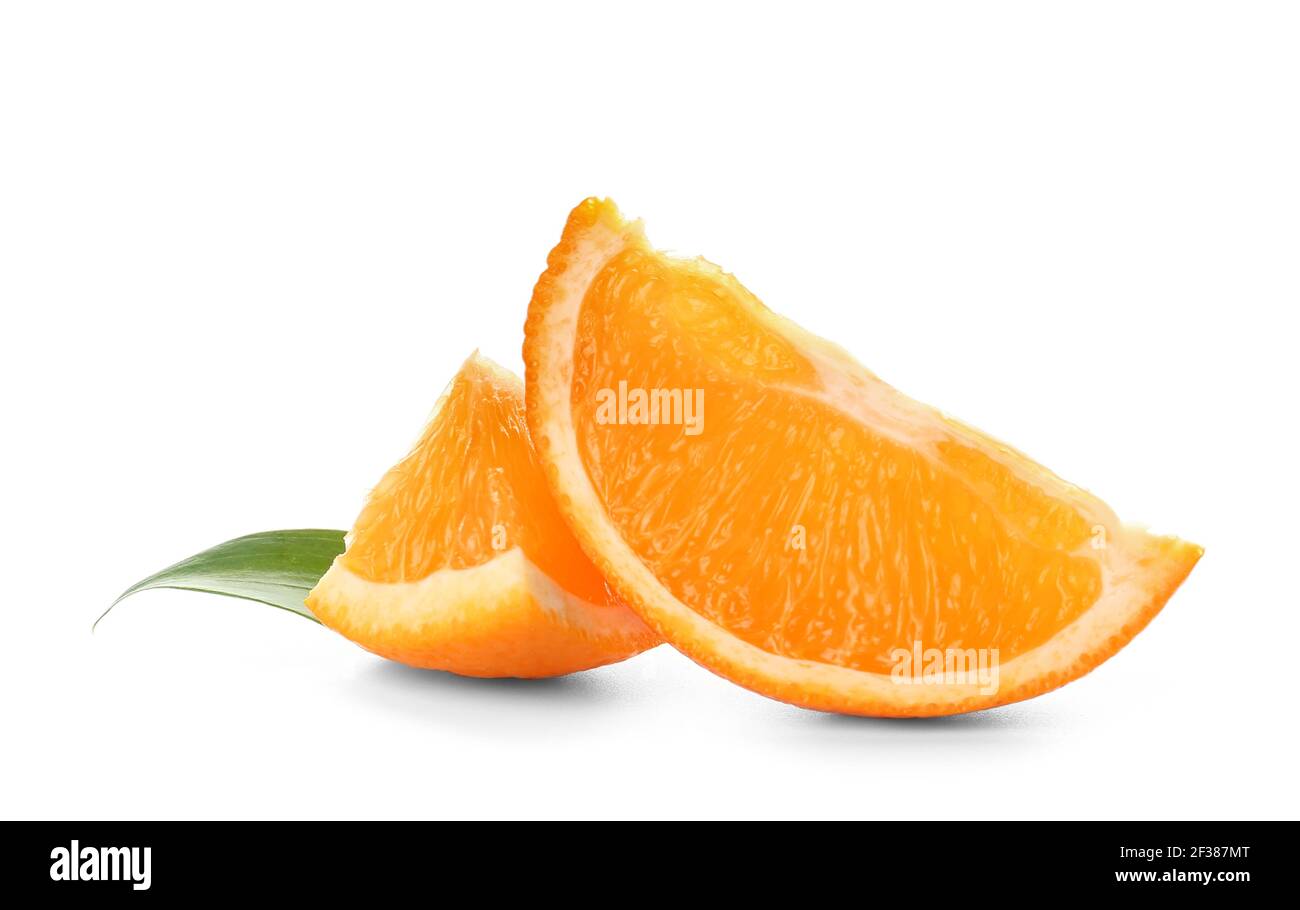 Oranges pieces Cut Out Stock Images & Pictures - Alamy