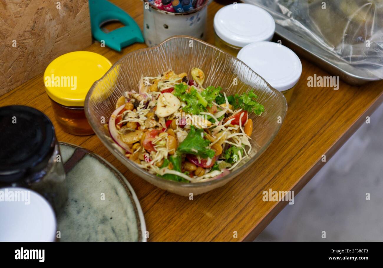 Tea Leaf Salad , THAI STYLE Stock Photo - Alamy