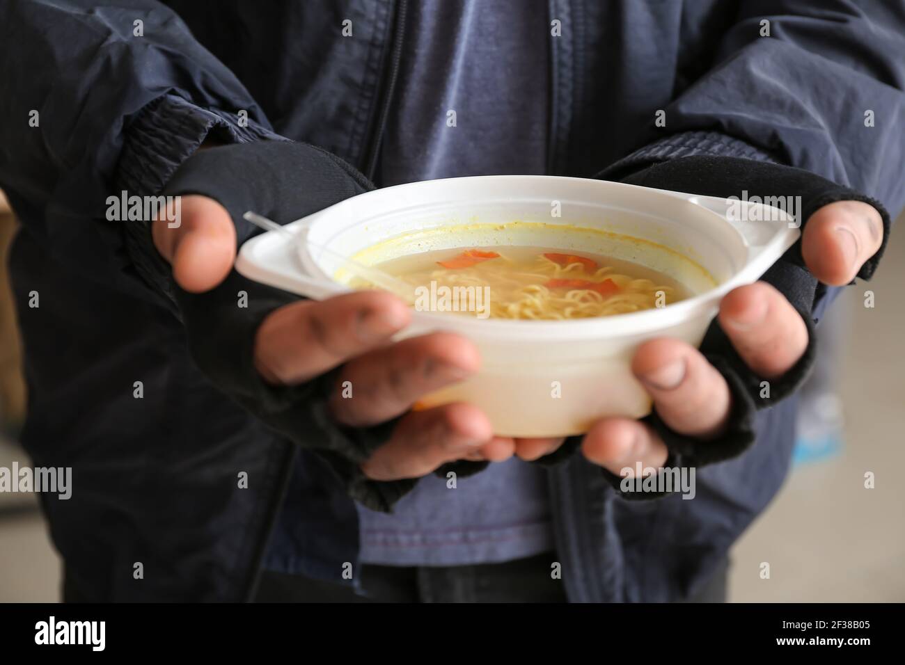 Man Eating At Homeless Shelter High Resolution Stock Photography and ...