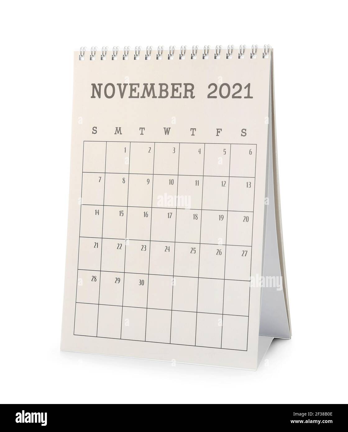 Flip paper calendar on white background Stock Photo - Alamy