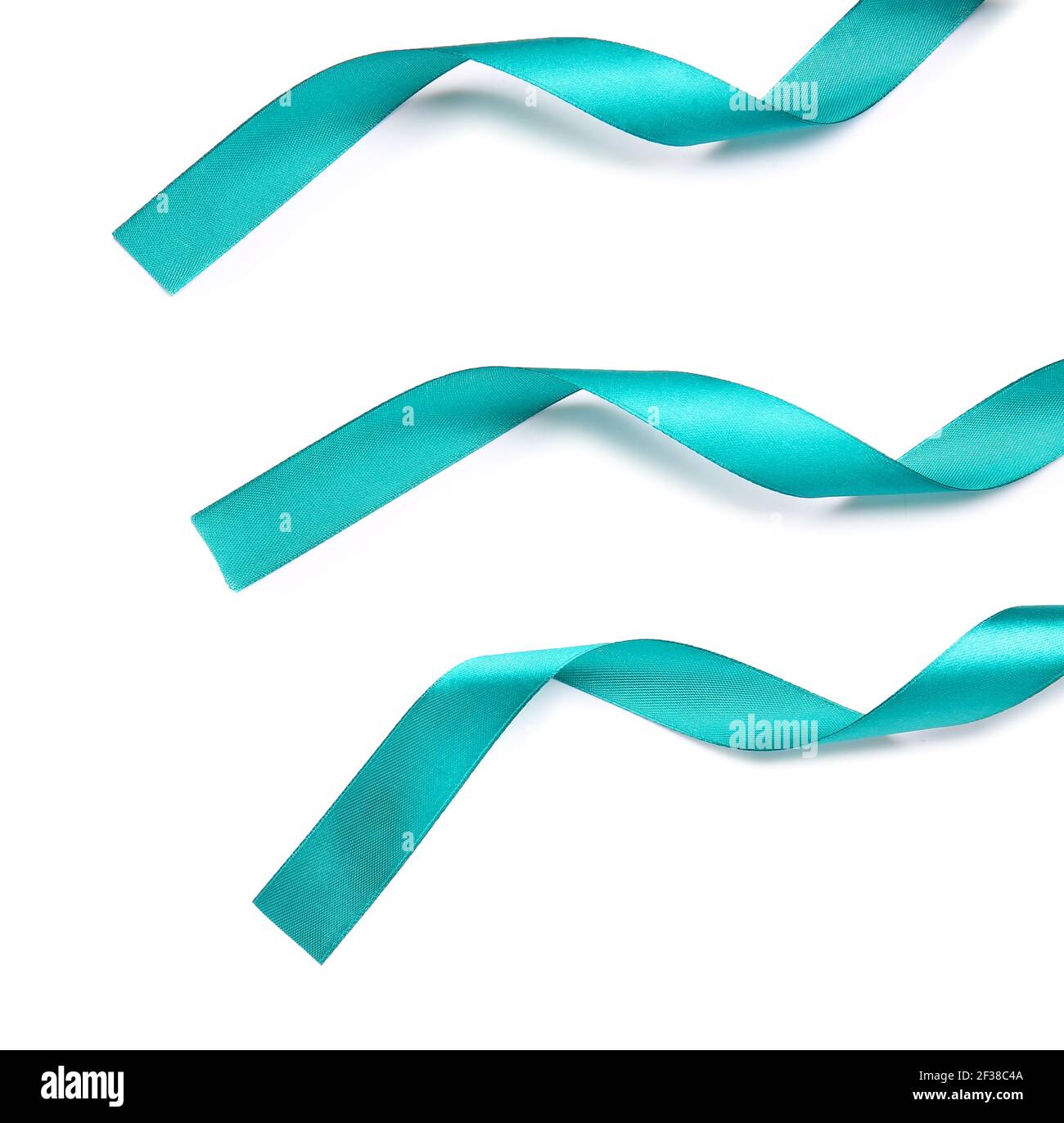 Beautiful ribbons on white background Stock Photo - Alamy