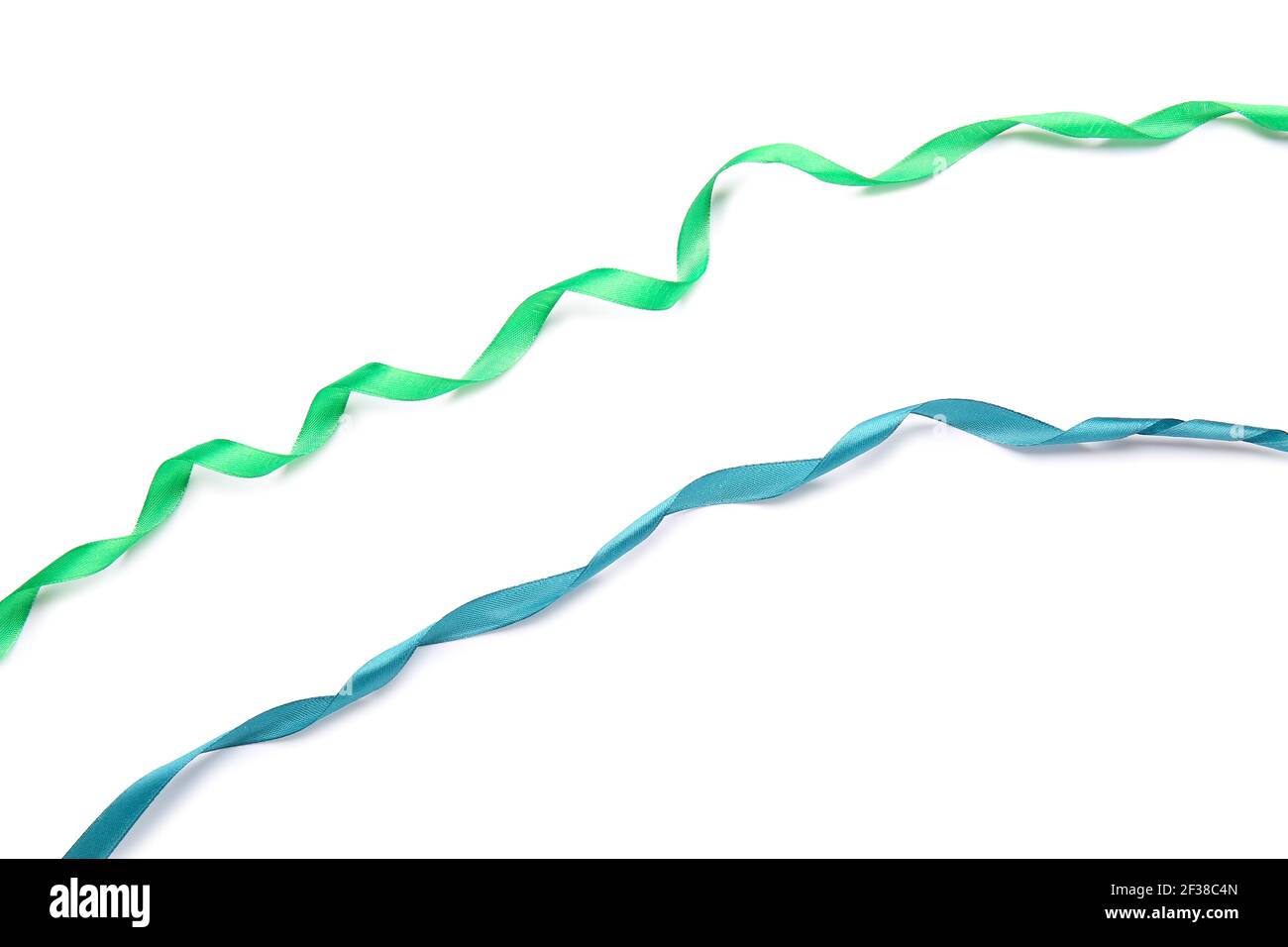 Beautiful ribbons on white background Stock Photo - Alamy