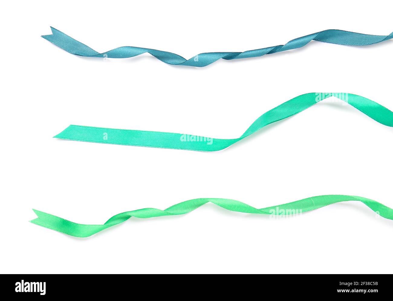 Beautiful ribbons on white background Stock Photo - Alamy