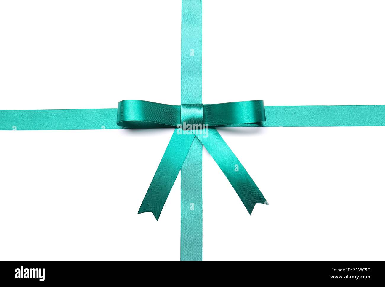 Beautiful ribbons with bow on white background Stock Photo - Alamy