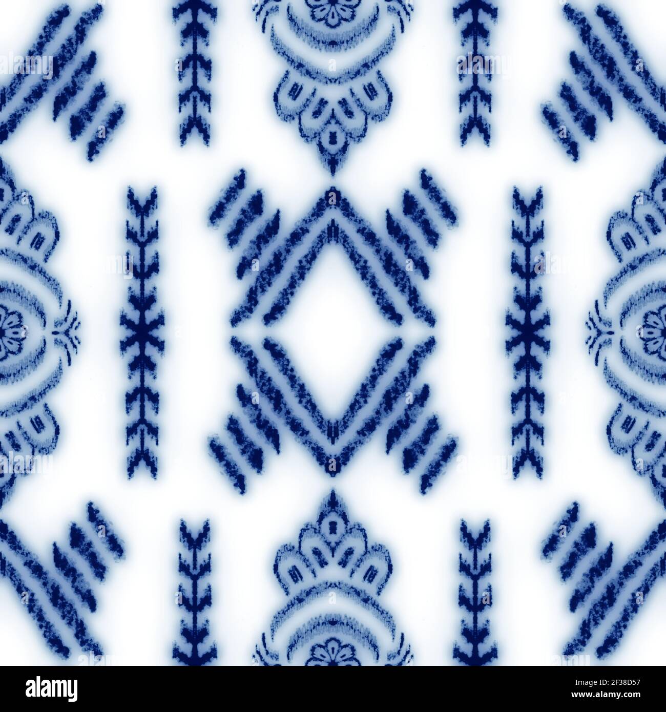 Seamless classic blue and white ceramic design Stock Photo - Alamy