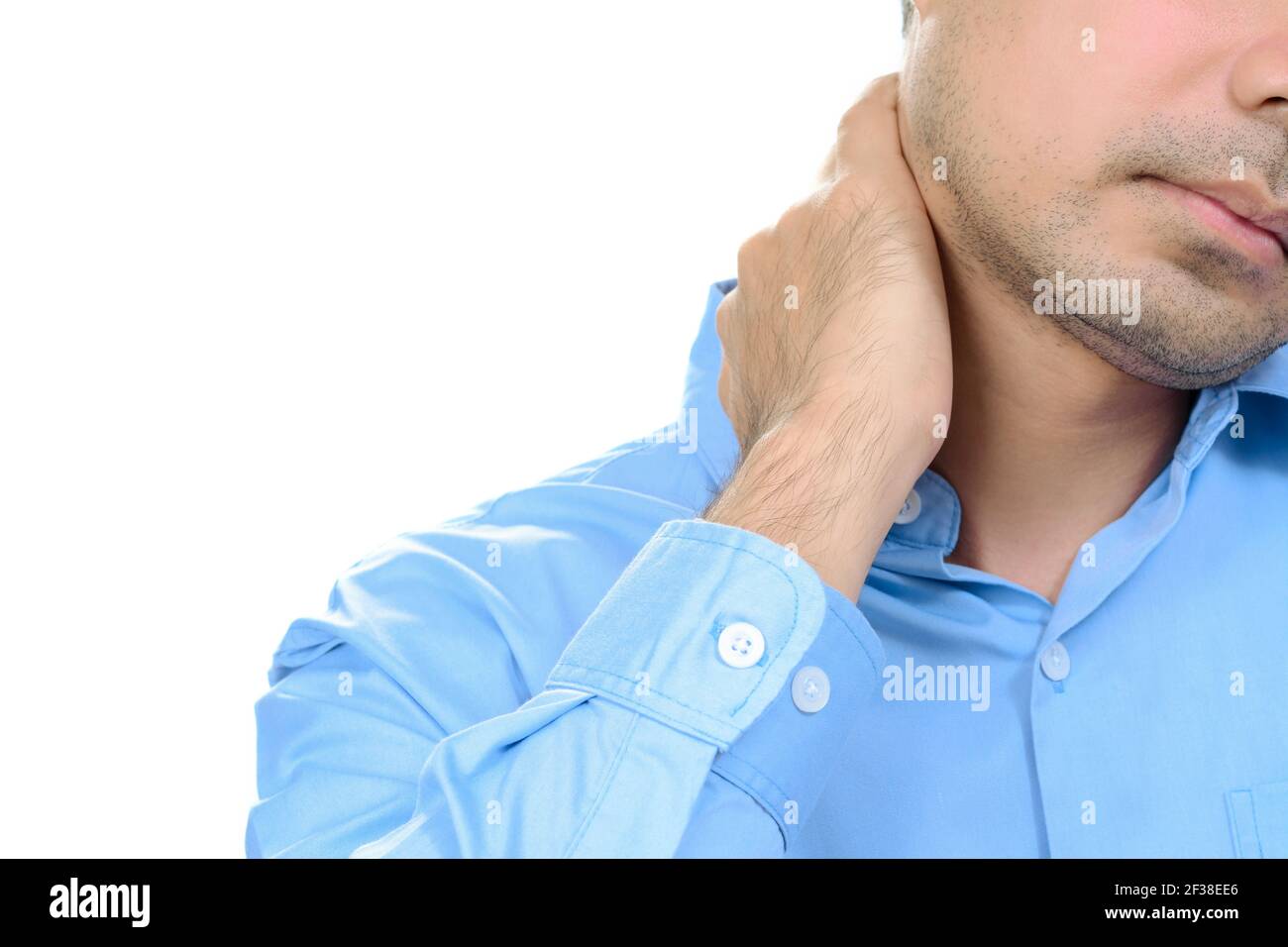 A man having neck pain Stock Photo - Alamy