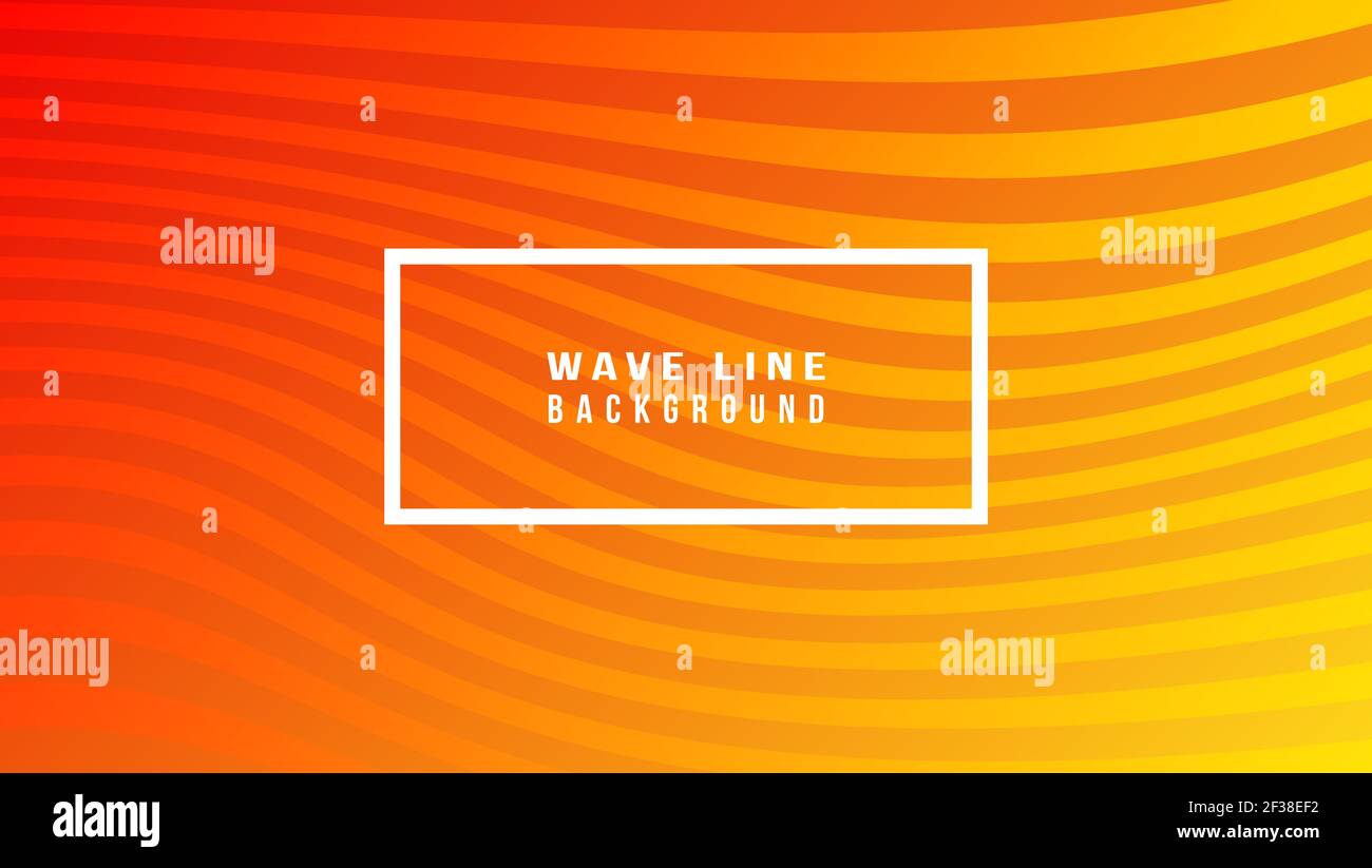 orange gradient wavy line vector background illustration Stock Vector ...