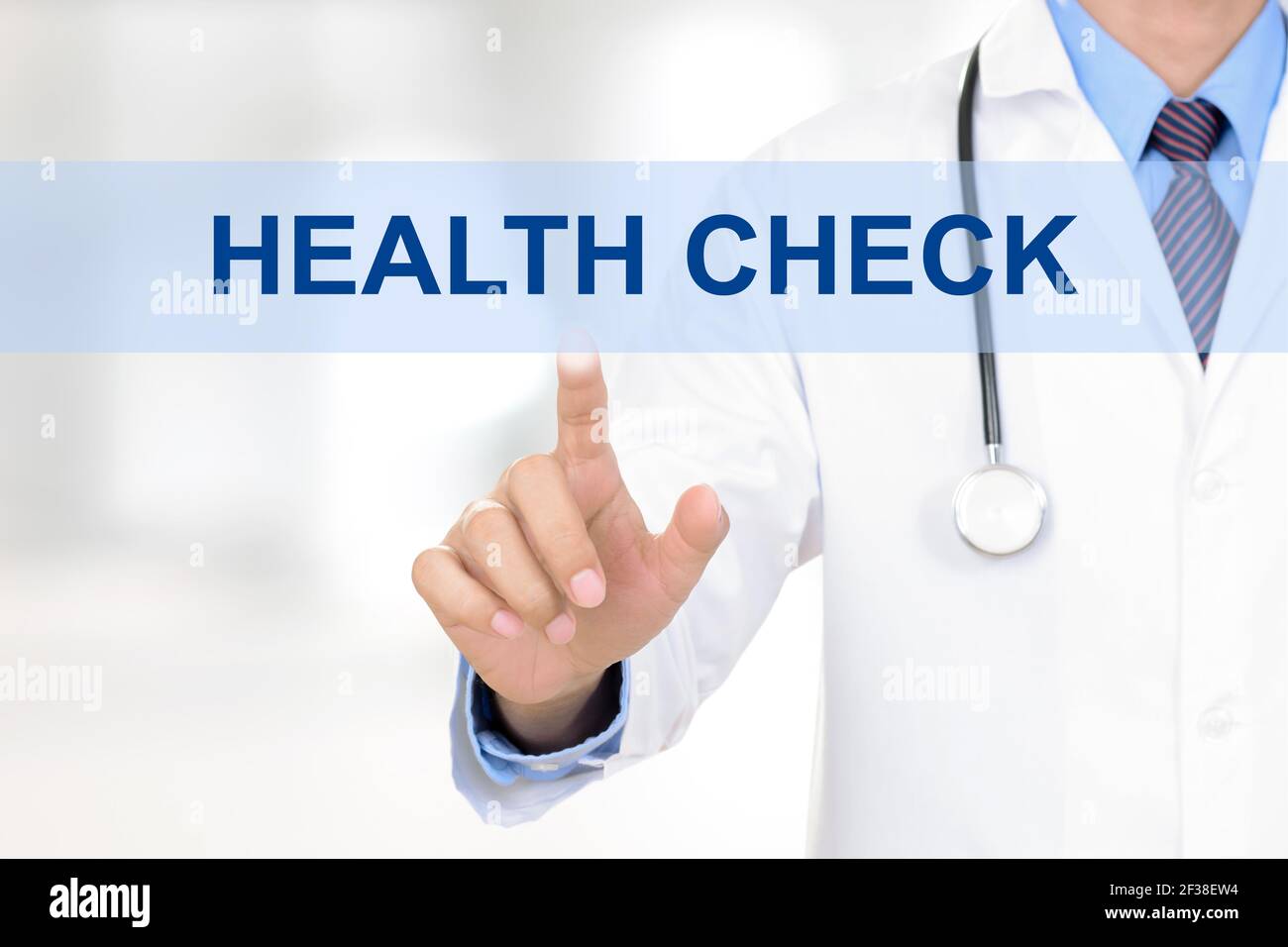 Doctor hand touching HEALTH CHECK sign on virtual screen Stock Photo ...
