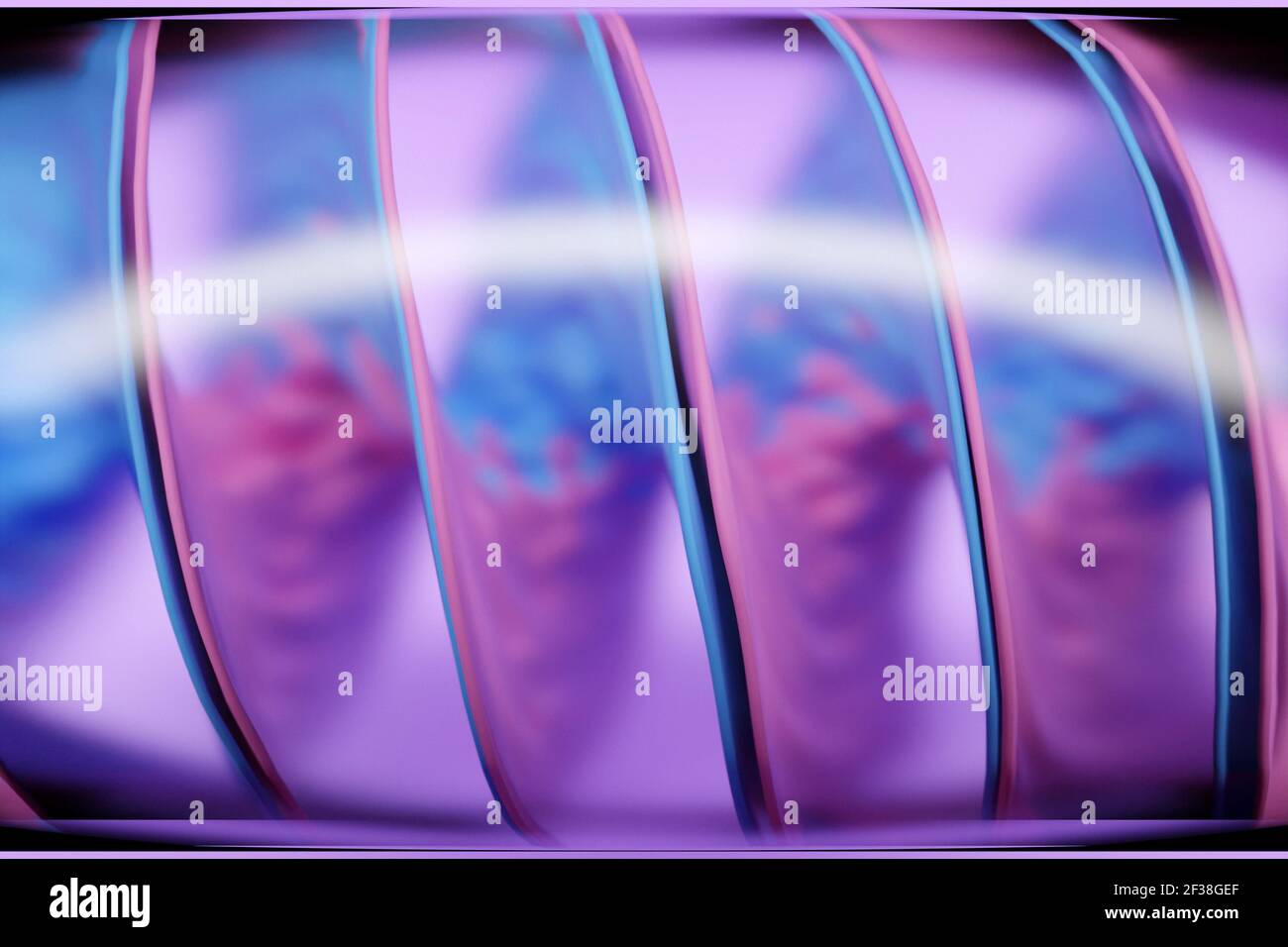 3D illustration of a hypnotic pattern.3d illustration of a horizontal ...