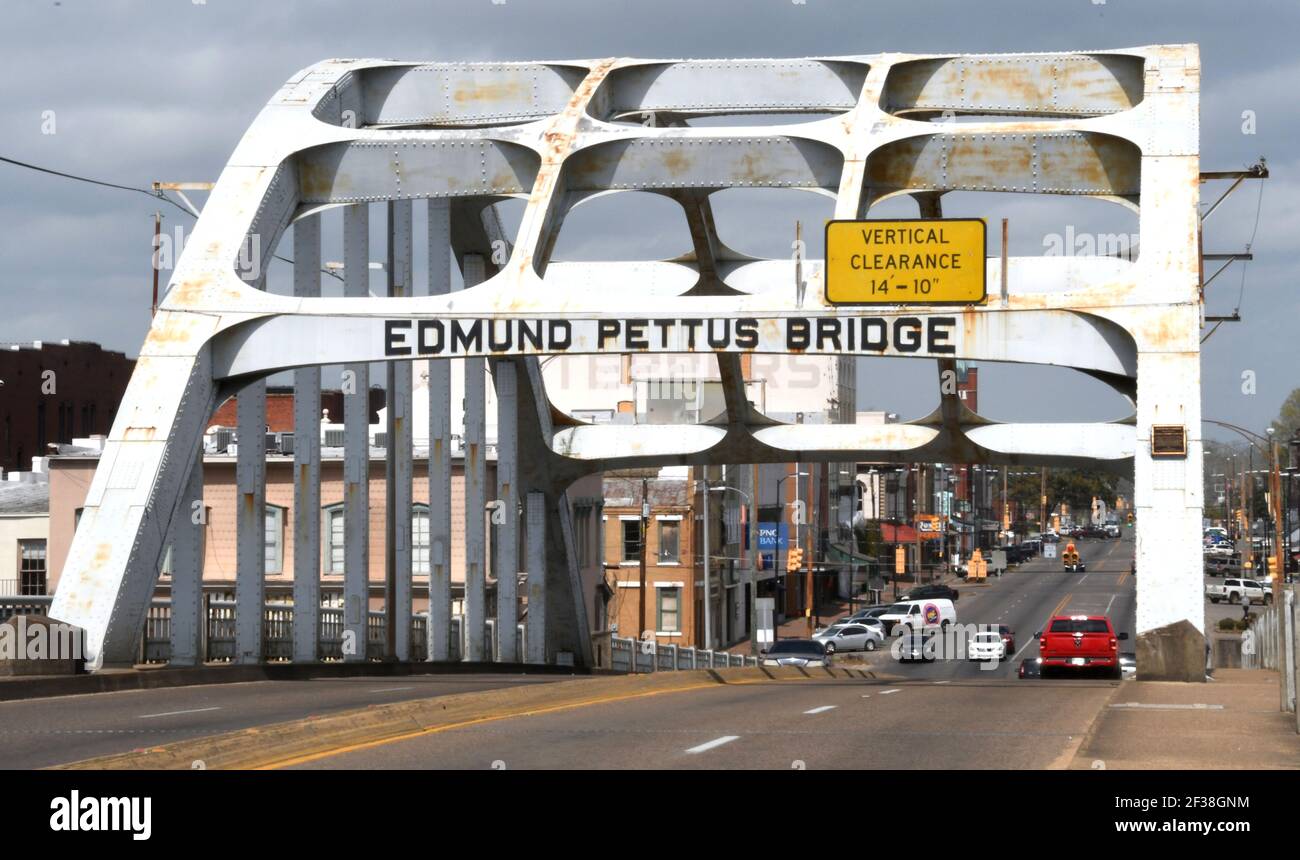 Selma, Alabama, USA. 15th Mar, 2021. The Edmund Pettus Bridge in Selma ...