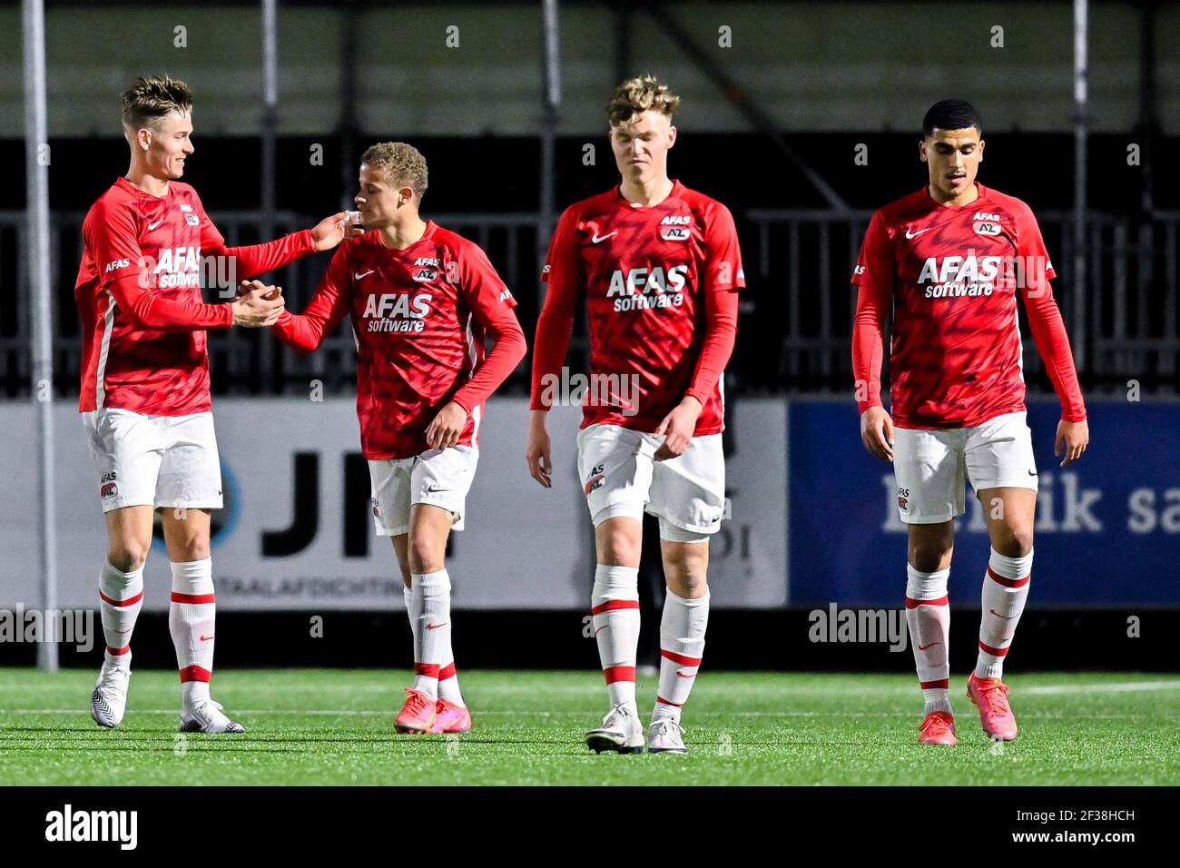 ALKMAAR, NETHERLANDS - MARCH 15: 2-1 Jong AZ goal by Kenzo Goudmijn of ...
