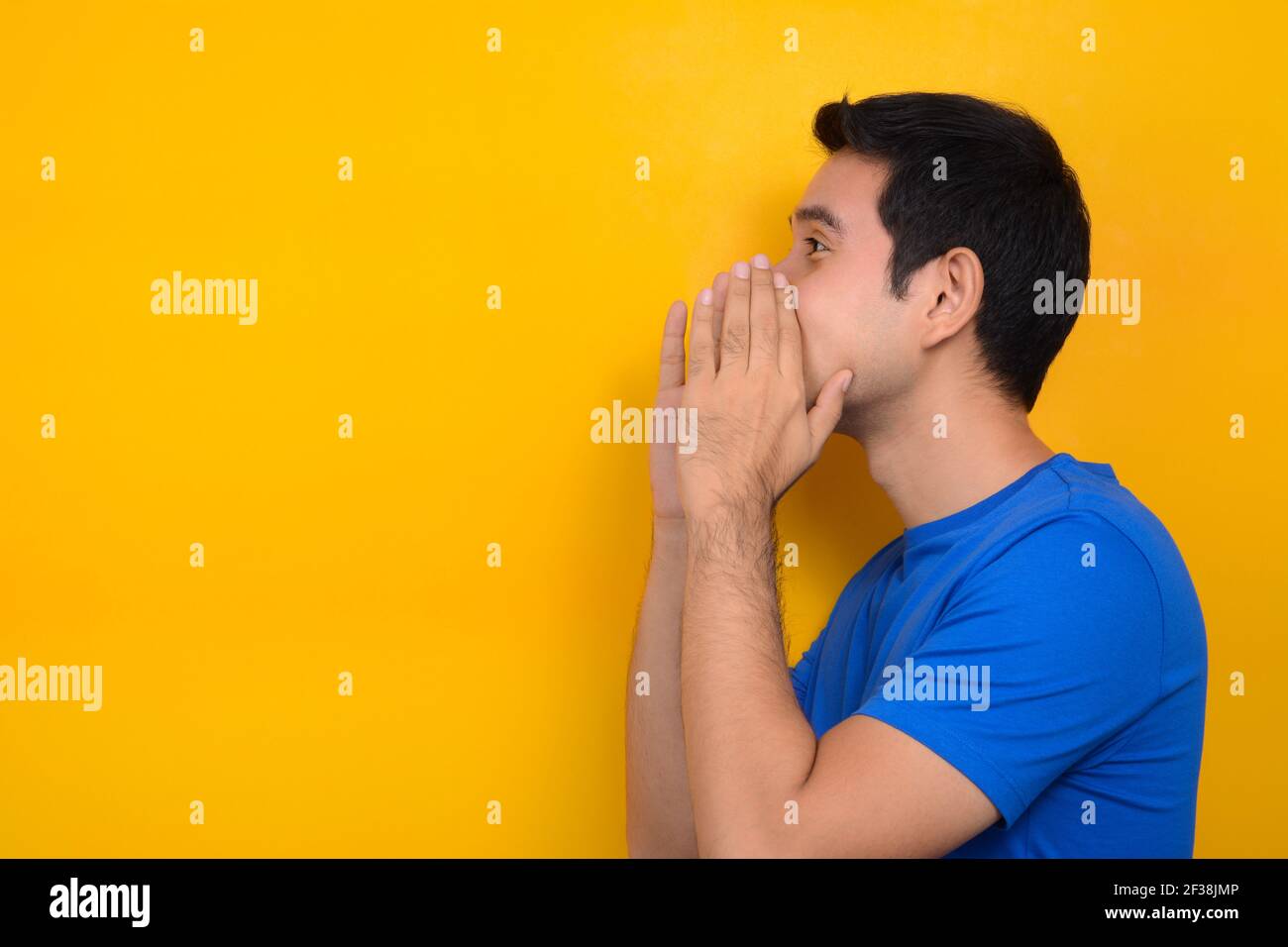 Mouth Cupped High Resolution Stock Photography and Images - Alamy