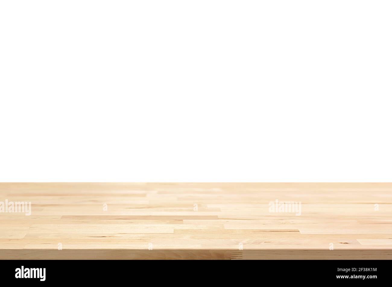Wood table top on white background - can montage or display your ...