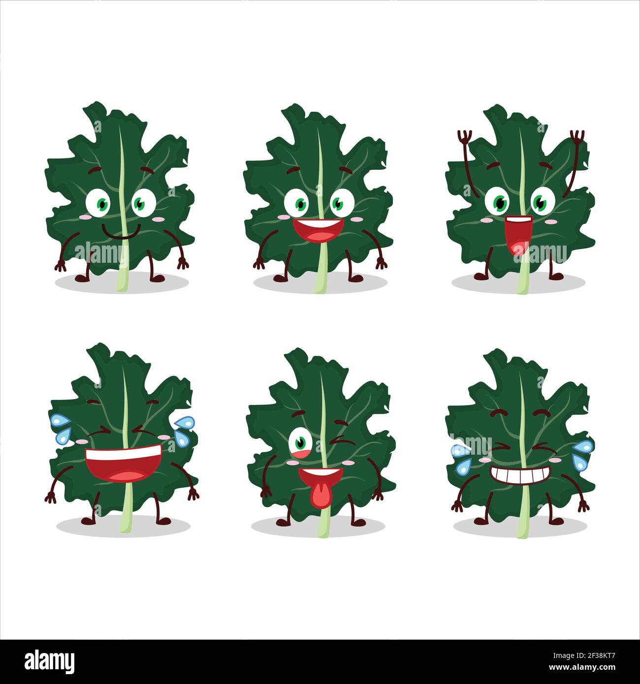 Cartoon character of kale with smile expression. Vector illustration ...