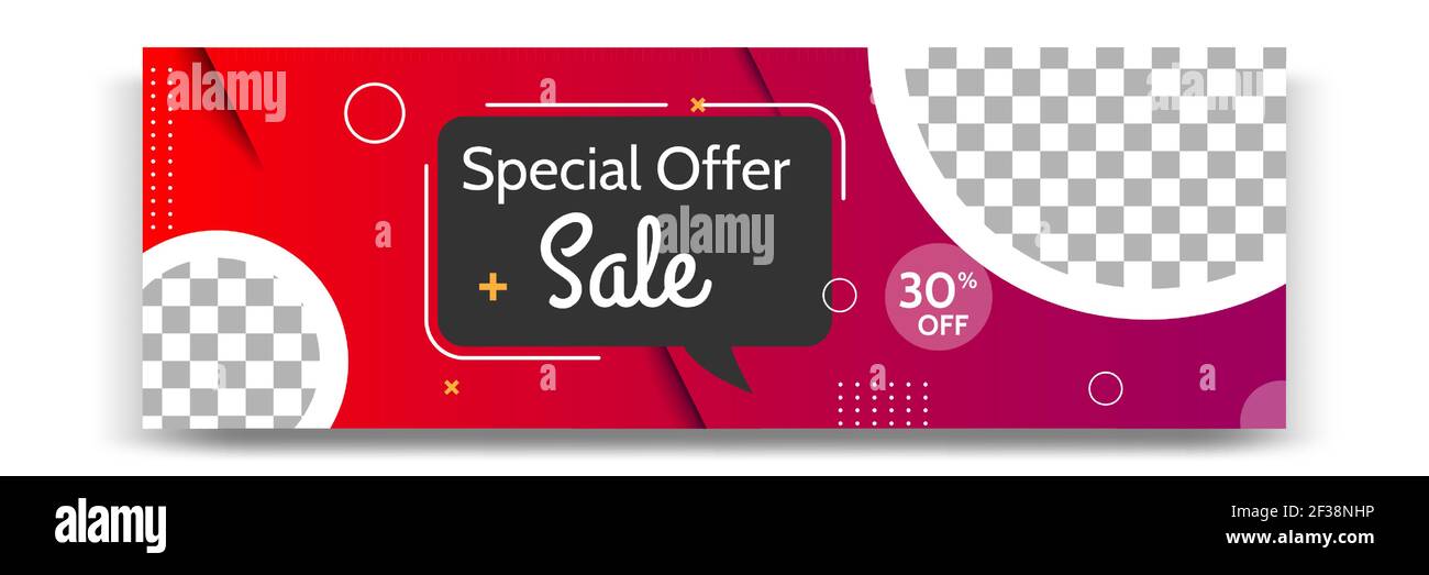 Abstract gradient modern geometric banner template design in red color ...