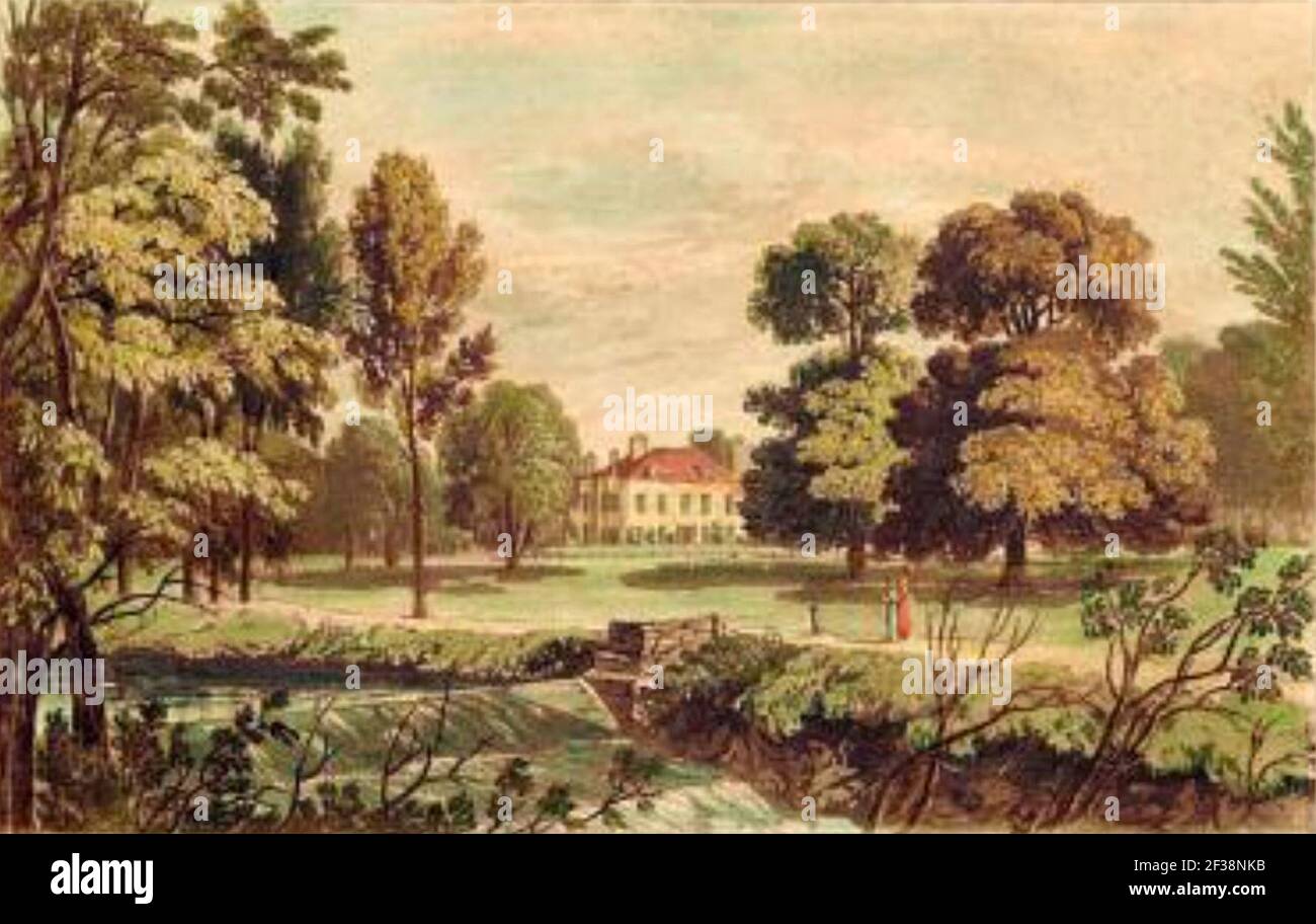 Print Salcombe House 1816 Stock Photo - Alamy