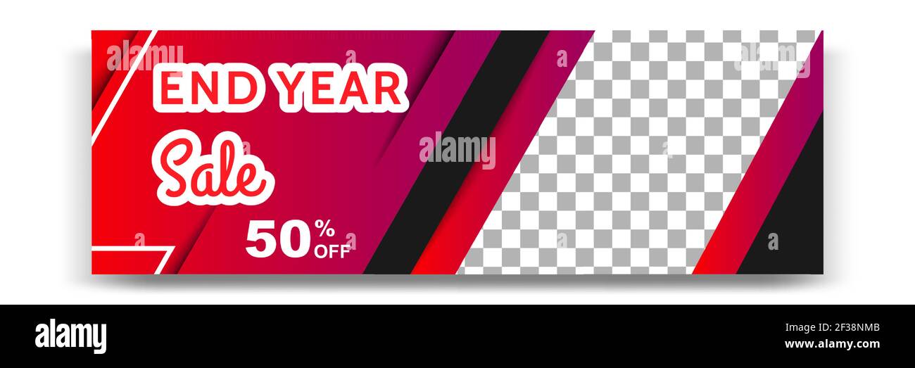 Abstract gradient modern geometric banner template design in red color ...