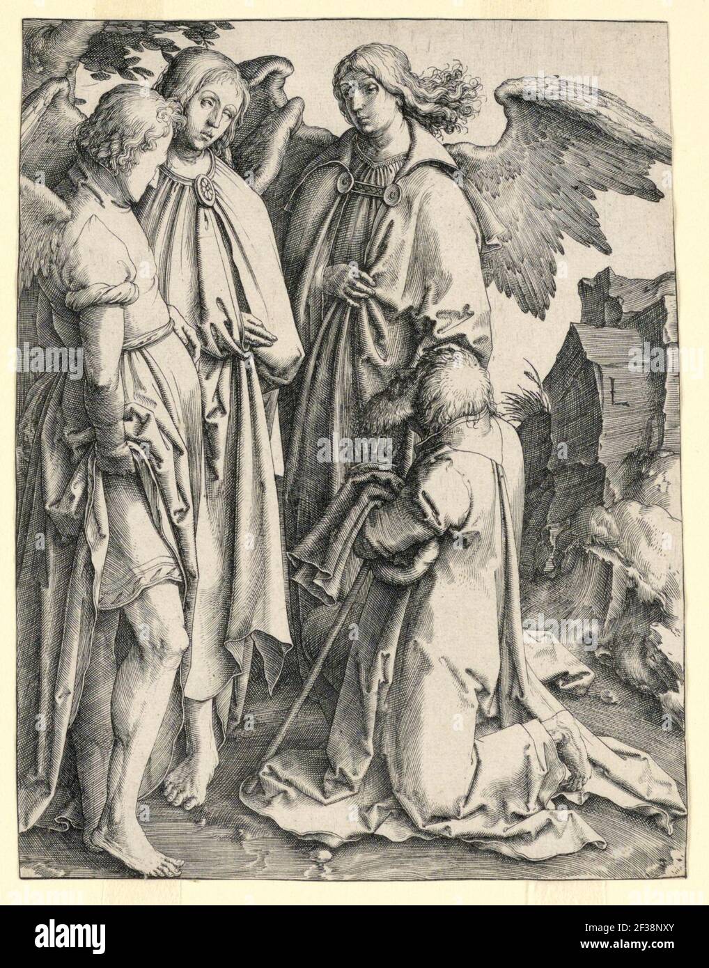Print, Abraham and the Three Angels, 1513 Stock Photo - Alamy