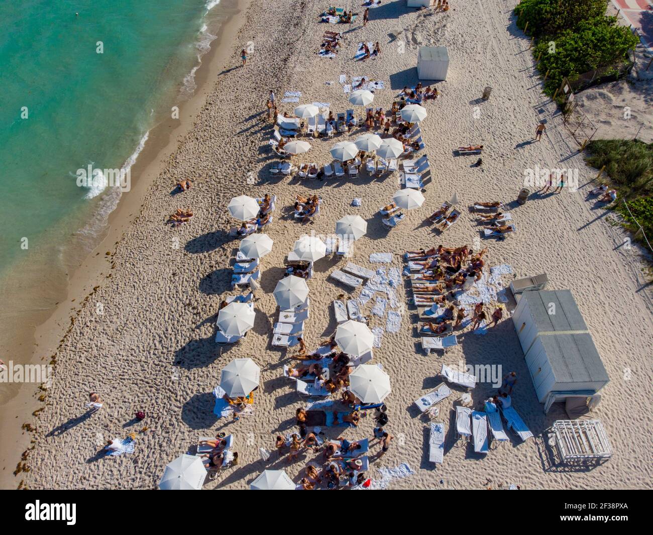 Spring Break Miami 2021 aerial photo Stock Photo - Alamy
