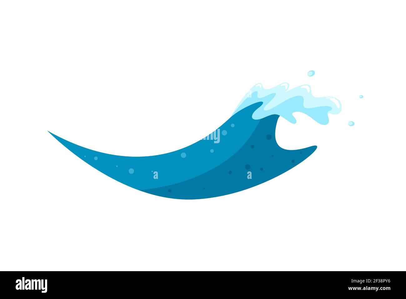 Big wave for ocean surfing. Tsunami wave swirling in the sea. Vector ...