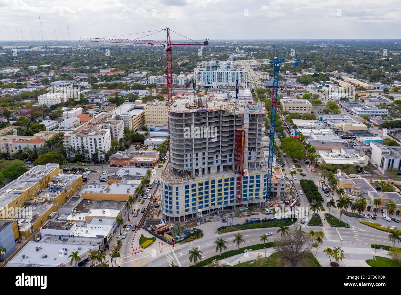 Aerial photo The Block 40 project EB 5 construction site Hollywood ...