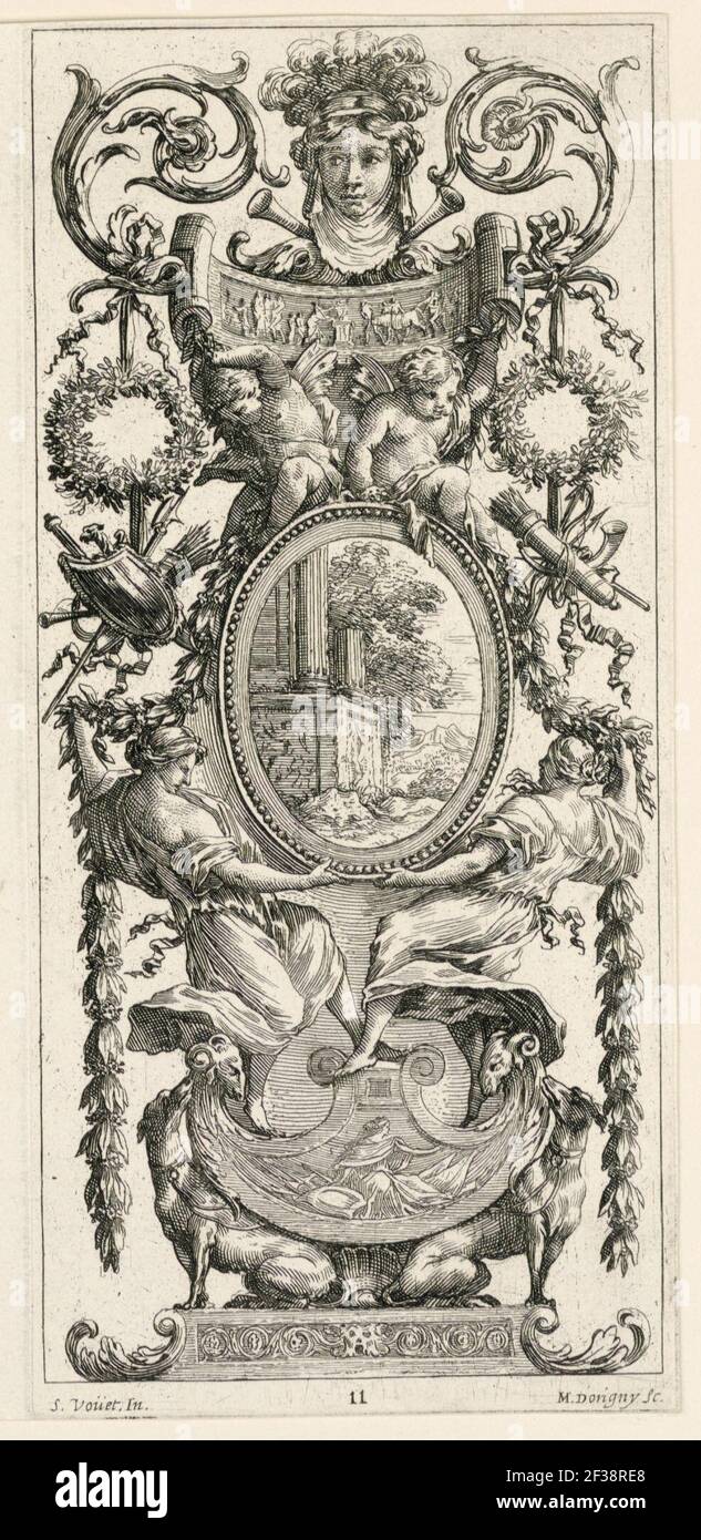 Print, Grotesque Panel, plate 11, 1647 Stock Photo - Alamy