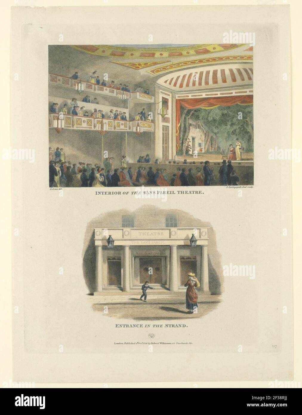 Print, Interior and Exterior Views of the Sans Pareil Theater, the ...