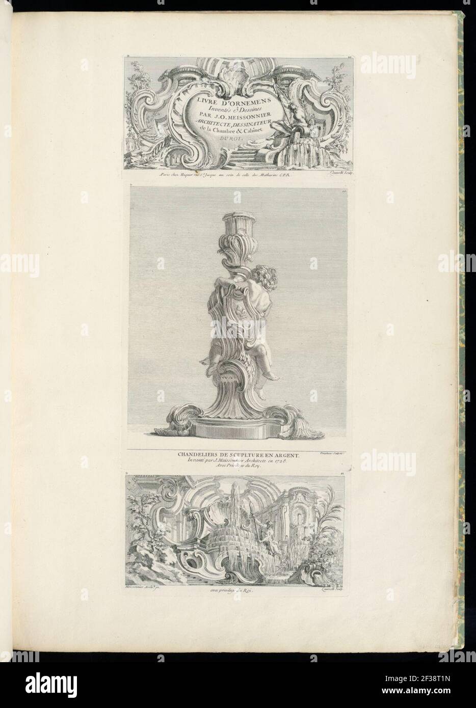 Print, Livres D'Ornemens Inventés and Dessines par J.A. Meissonnier ...