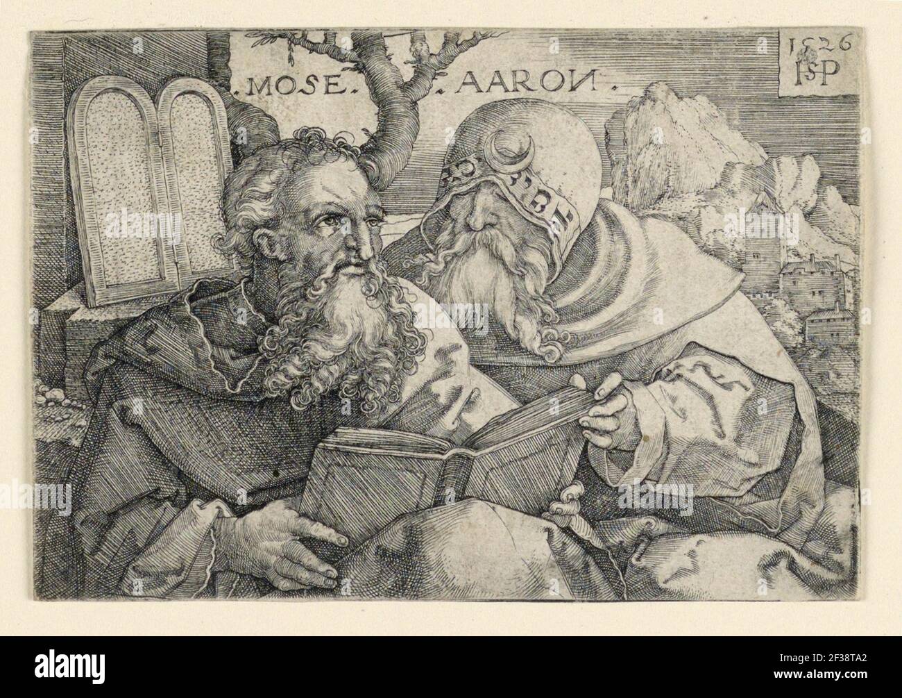 Print, Moses and Aaron, 1526 Stock Photo - Alamy