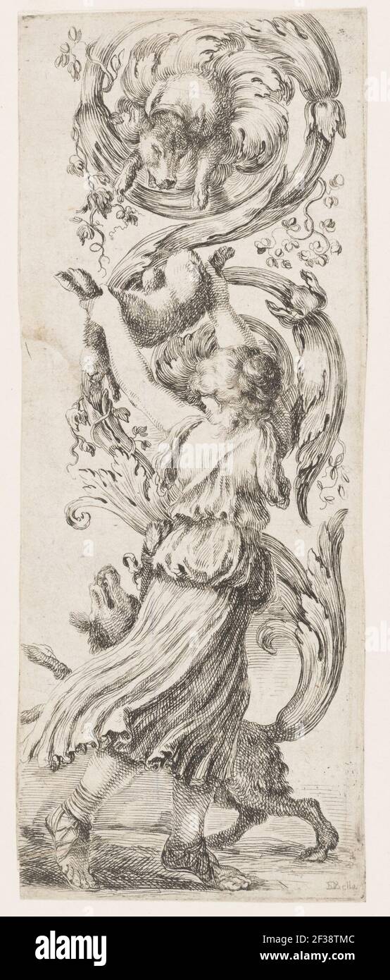 Print, Ornamenti o Grottesche (Grotesque Ornament), ca. 1653 Stock ...