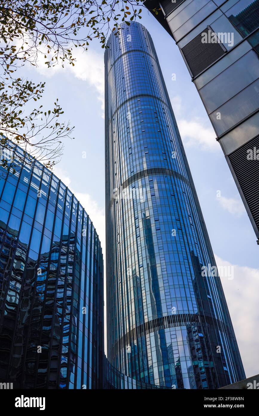 Modern architecture high-rise building, glass curtain wall office ...