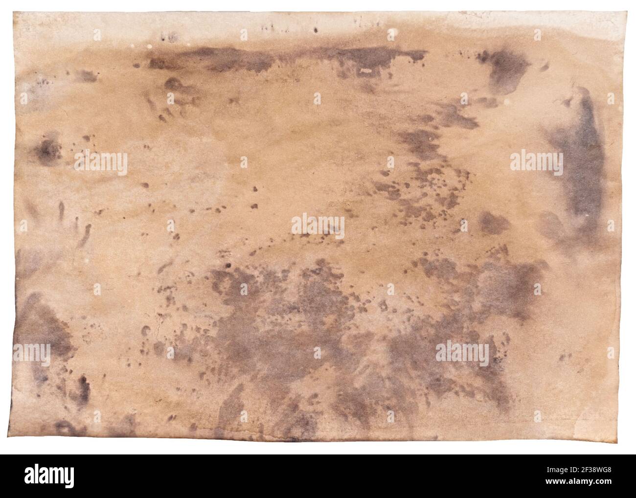 Dirty paper isolated on white background Stock Photo - Alamy