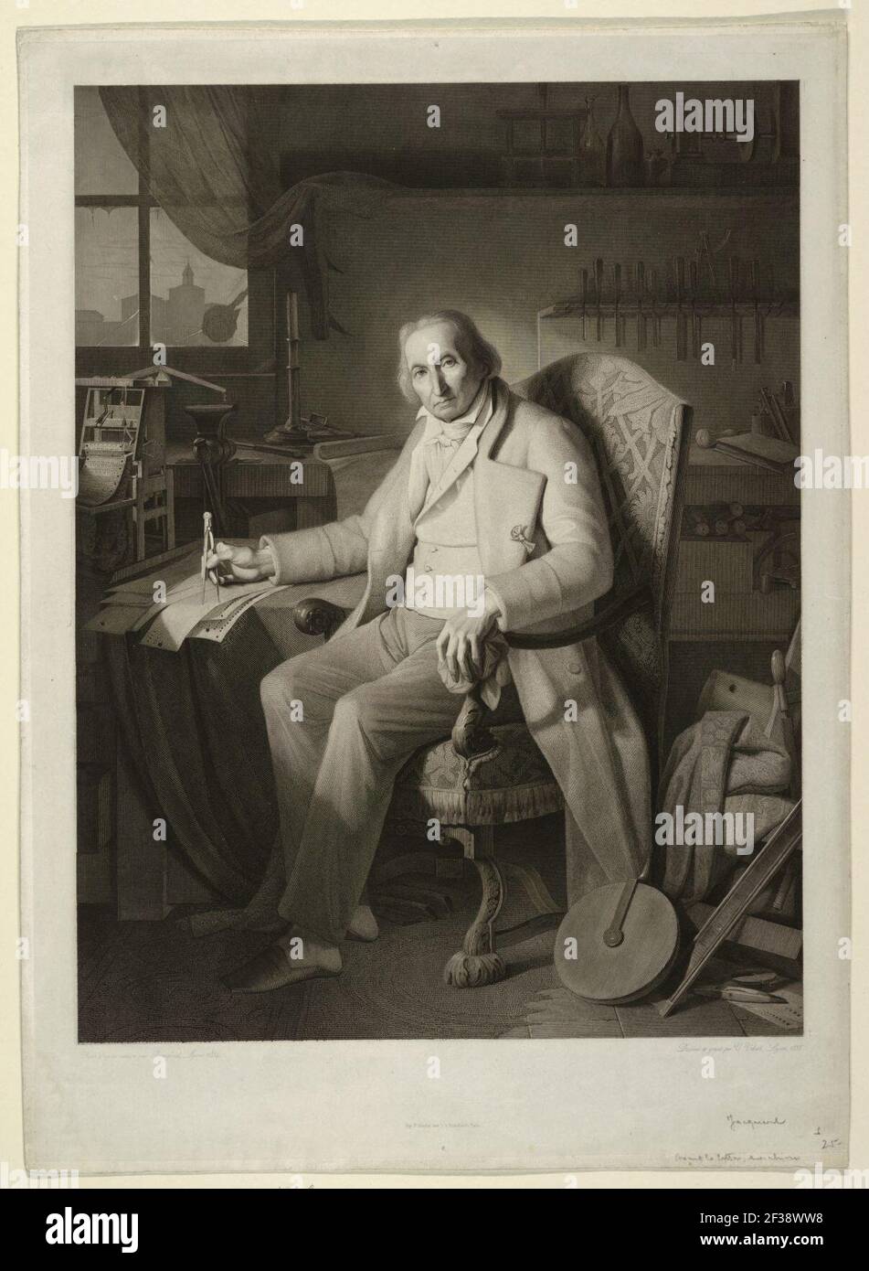 Print, Portrait of Joseph Marie Jacquard (1752–1834), 1855 Stock Photo ...