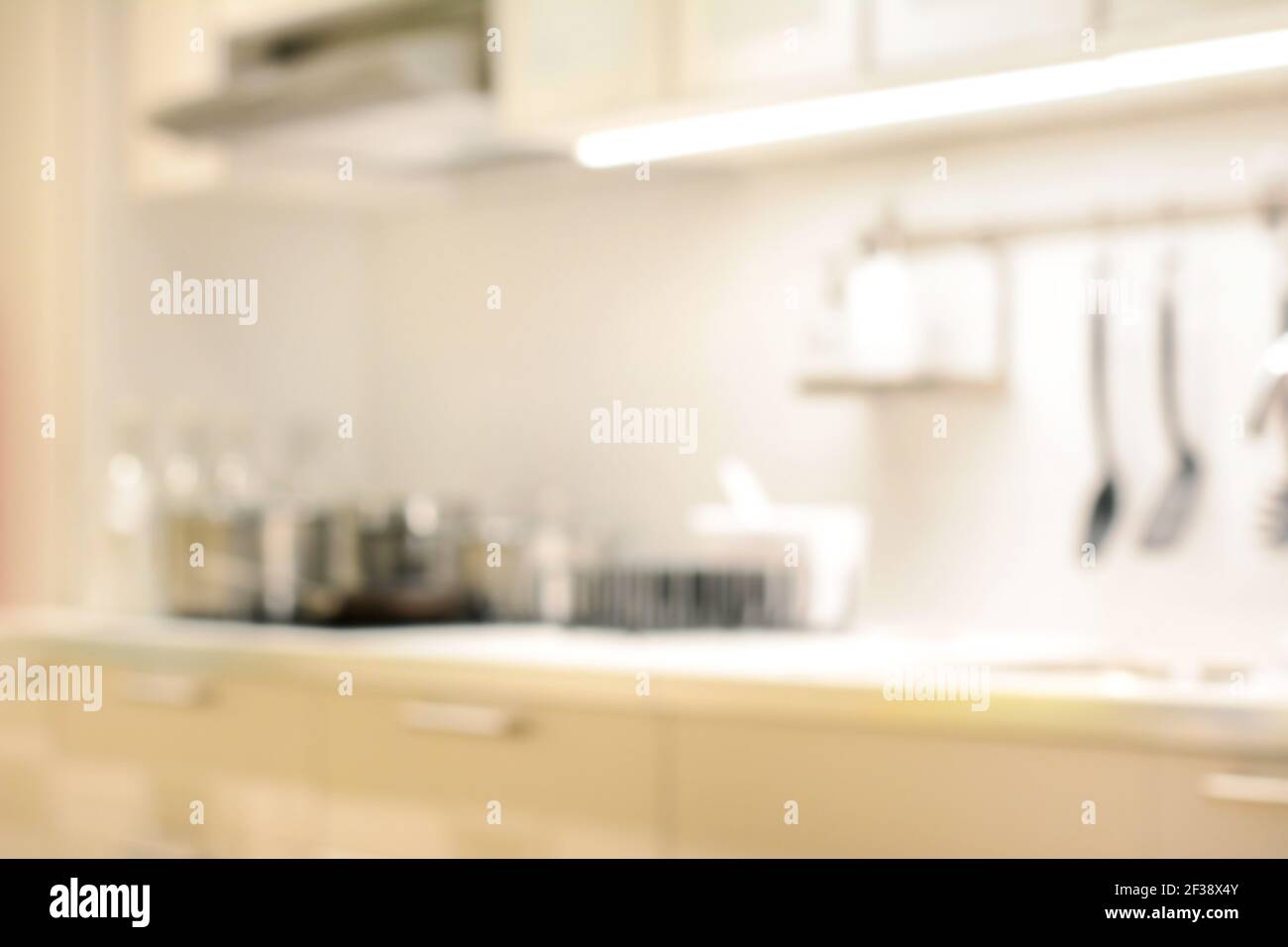 Blurred kitchen interior, can be used as background Stock Photo - Alamy